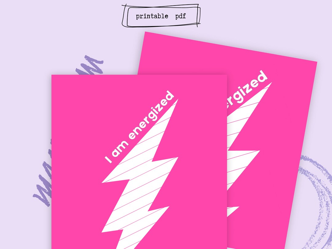 I Am Energized ~ Printable Affirmation Poster - Etsy