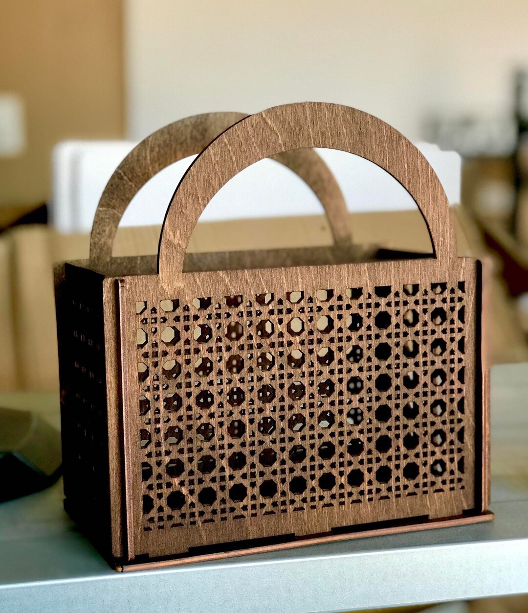Rattan Bag Rattan Box Rattan Flower Box Laser Cut File - Etsy