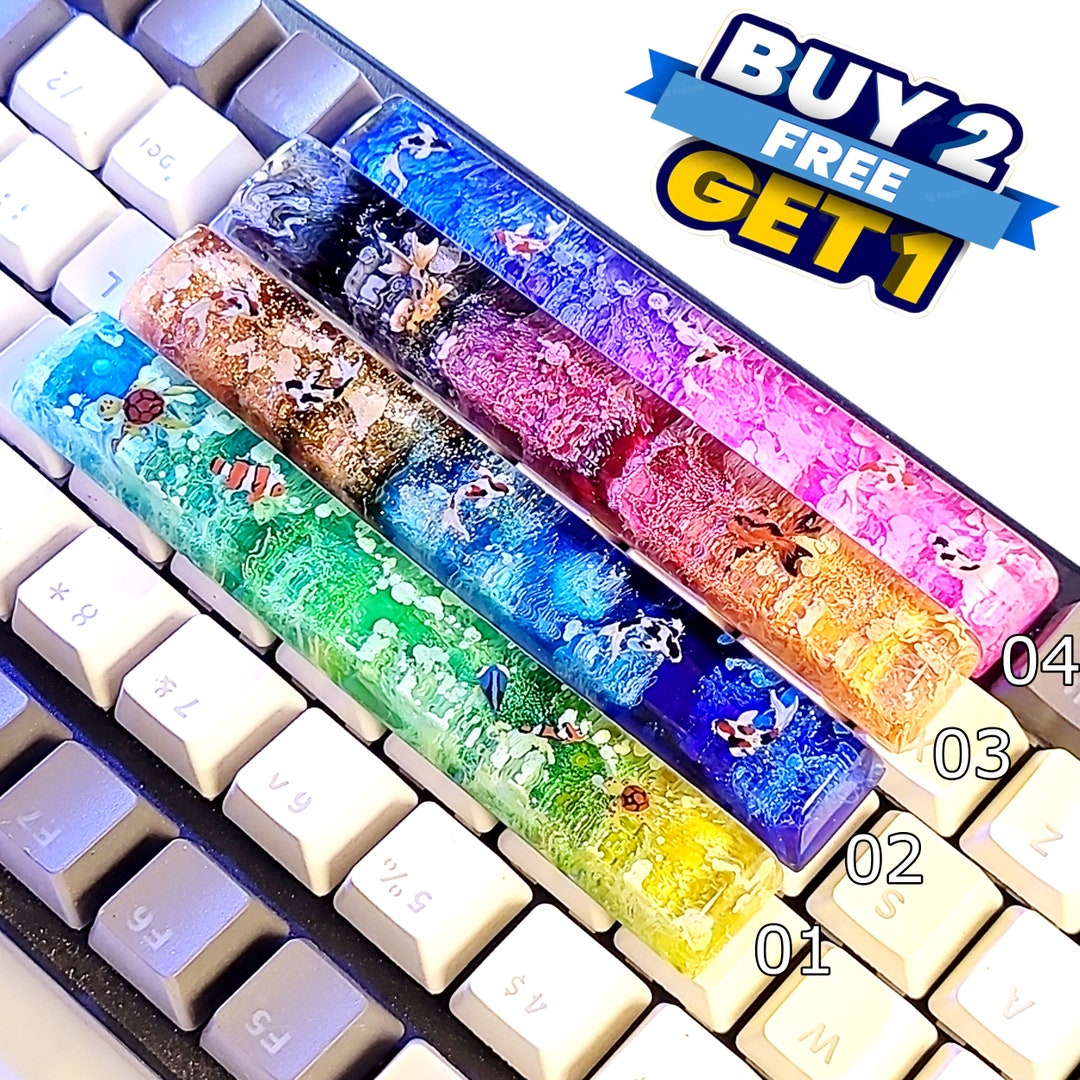 Spacebar Resin Keycap, Spacebar Koi Fish ,keycaps Artisan, Spacebar ...
