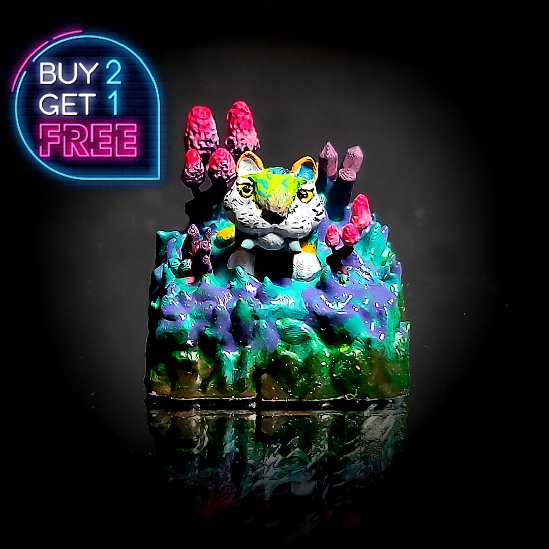 The Croods Keycap ,saber Tooth Tiger Artisan Keycap , Custom Keycap ...