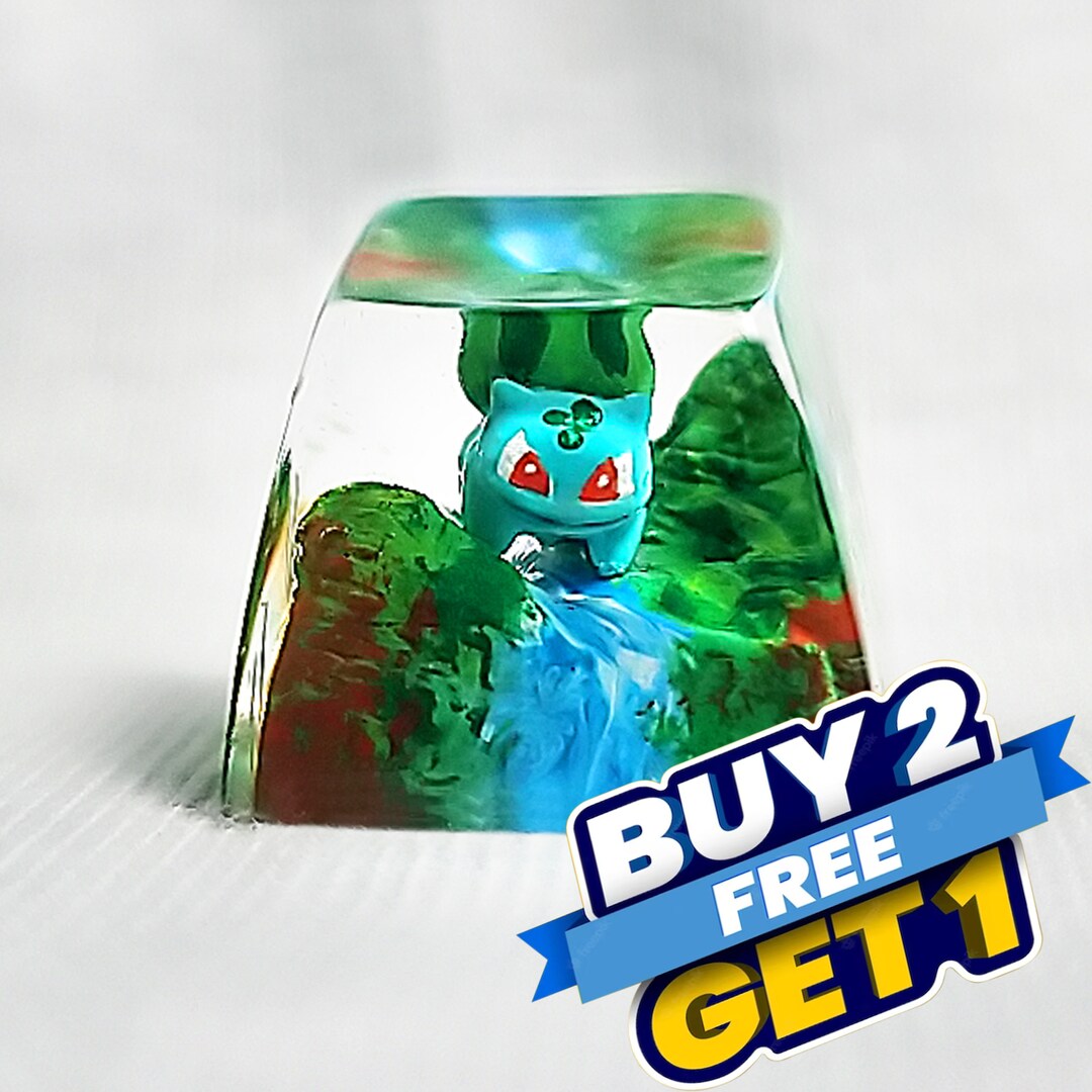 Bulbasaur Pokemon Artisan Keycap Custom Keycap Pokemon - Etsy