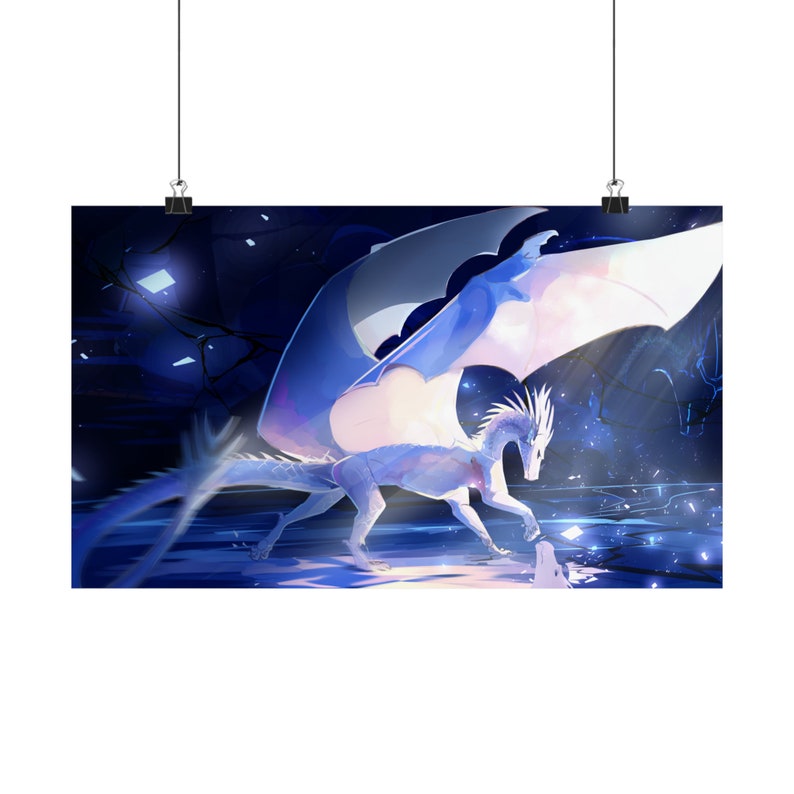 Ice Dragon Poster, White Dragon, Snow Dragon, Icewing, Wings of Fire ...