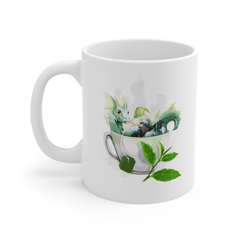 Tea Dragon, Mint Tea, Dragon, Cute Dragon in Tea Cup, Tea Cup, Cute ...