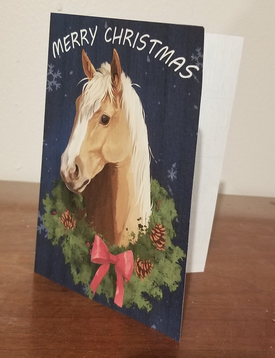 Horse Christmas Card, Printable Horse Card, Greeting Card, Christmas ...