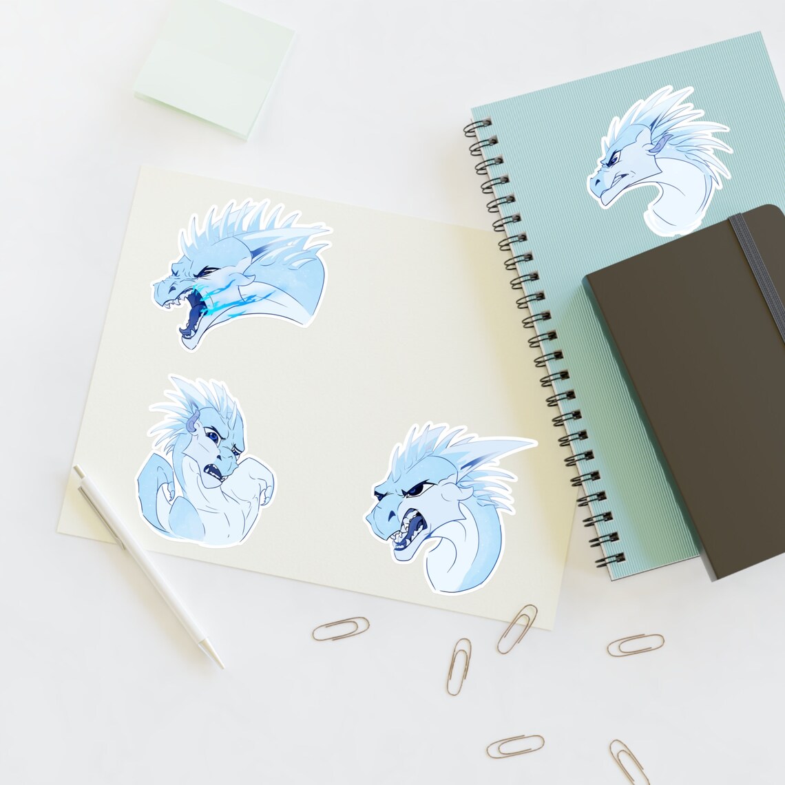 Winter Stickers, Physical Sticker Sheet, Wings of Fire, Wof, Ice Dragon ...