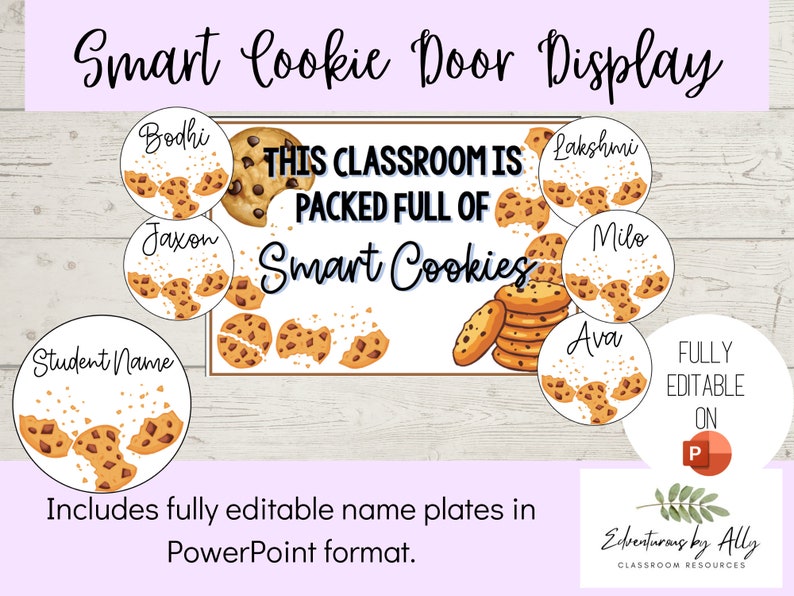 Smart Cookie Classroom Door Display | Cookie Themed | Editable Cookie ...