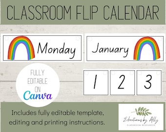 Teacher Perpetual Flip Calendar Printable Digital Download - Etsy