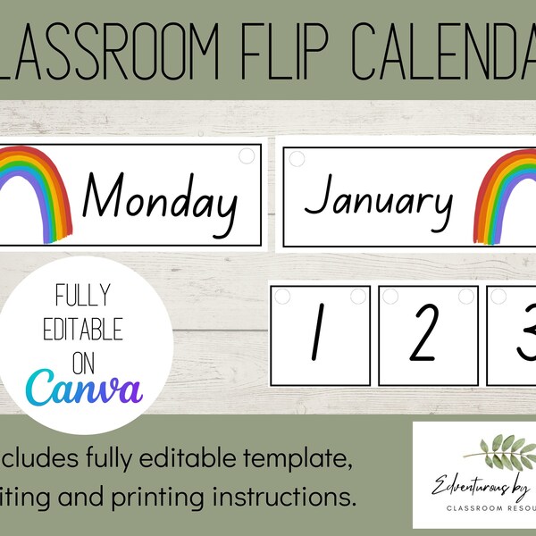 Classroom Hanging Calendar - Etsy