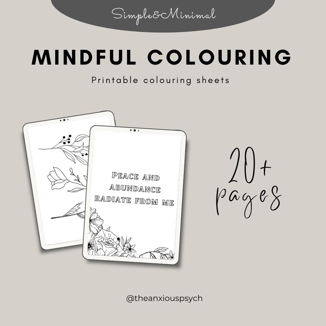 Printable Mindful Colouring Sheets | Mental Health | Digital Resources ...