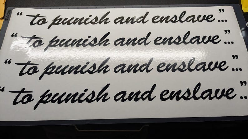 Set of 2 to Punish and Enslave Vinyl Car Sticker 22 Inch - Etsy