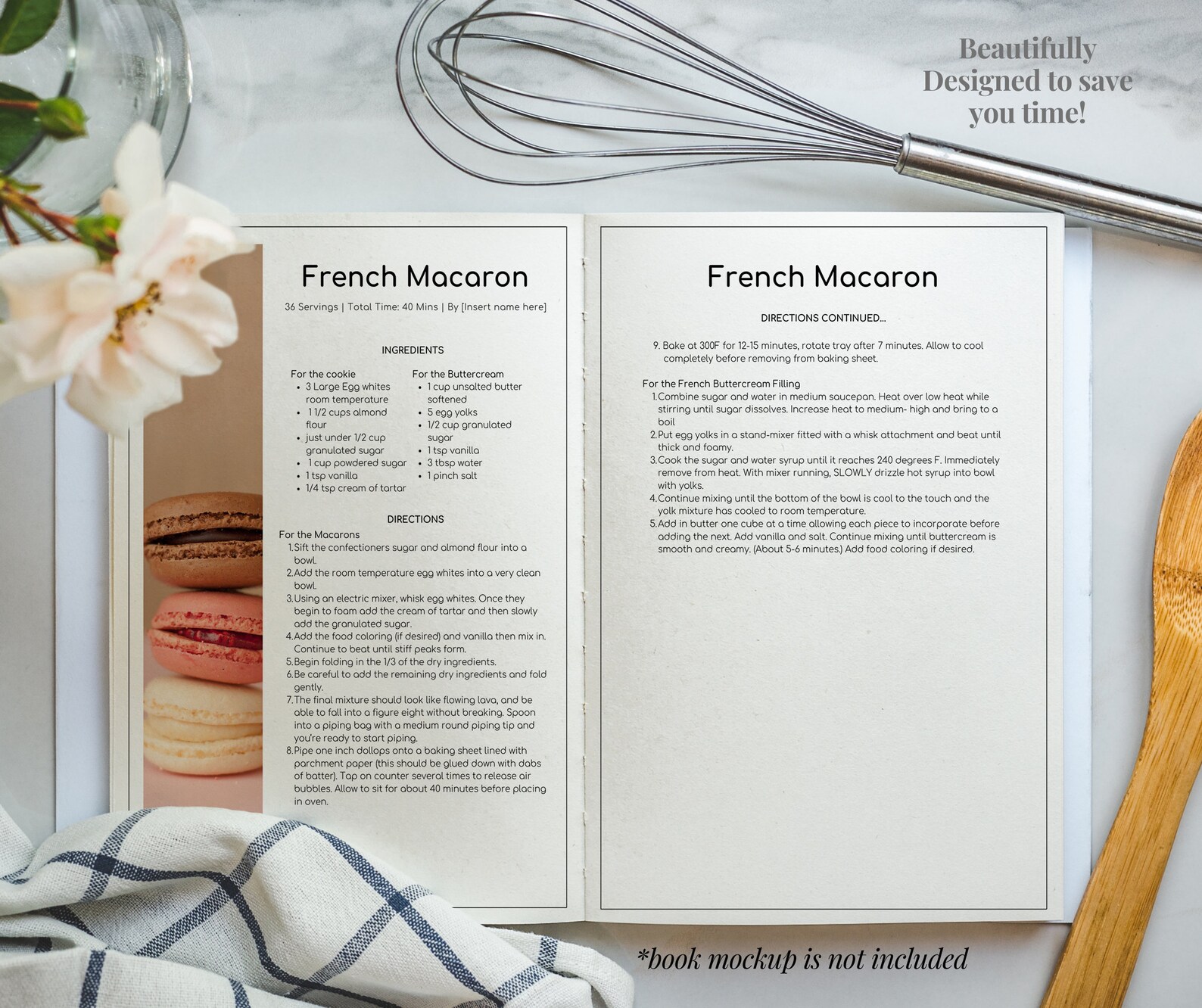 Recipe Template Google Docs, 4 Editable Farmhouse Recipe Design ...