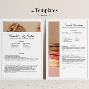 4 Editable Google Docs Recipe Template, Farmhouse Recipe Design ...