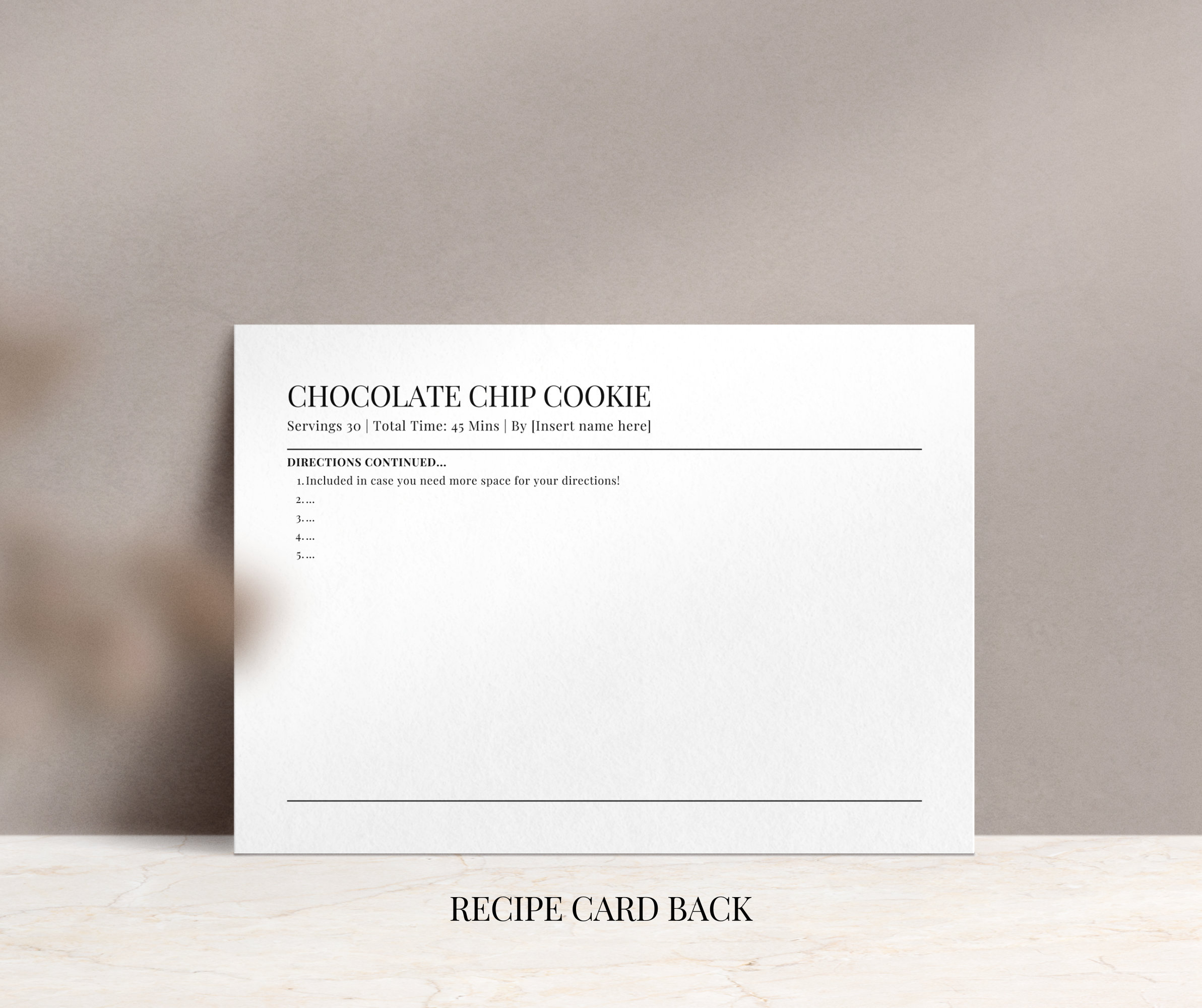Minimal Design Recipe Card Template, Canva, Includes Tab Dividers ...