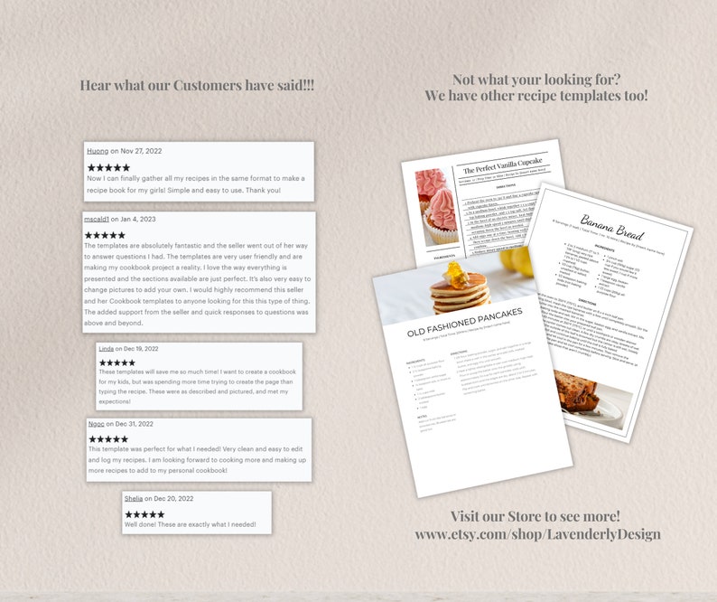Microsoft Word Recipe Sheet Template Editable, 4 Recipe Page Template ...