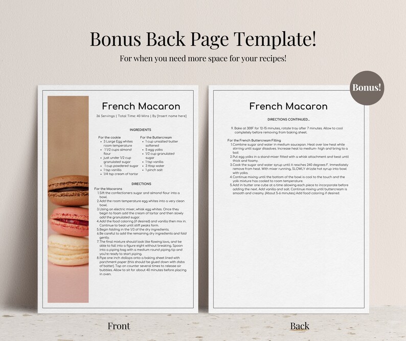 Recipe Template Google Docs, 4 Editable Farmhouse Recipe Design ...