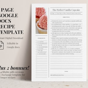 Google Docs Recipe Template, 4 Editable Recipe Binder Templates, Recipe ...