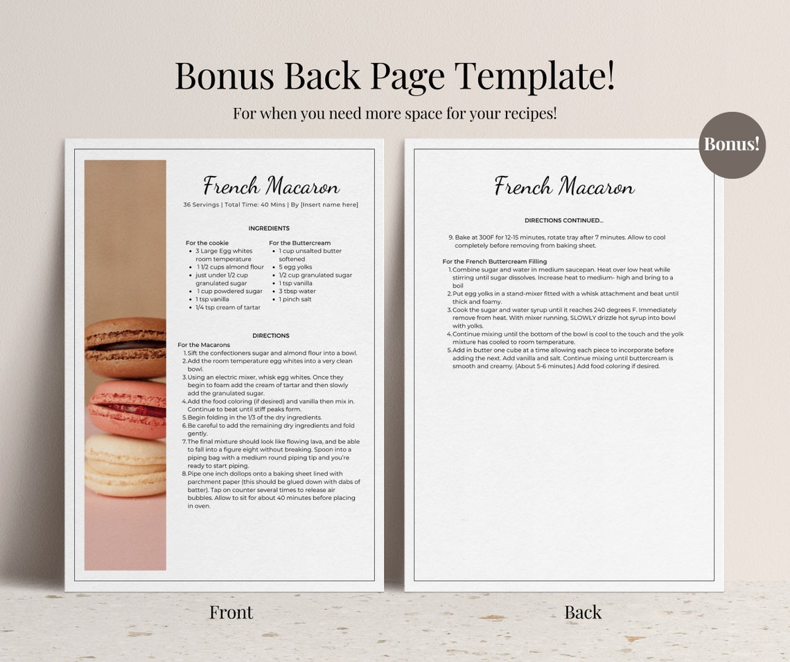 4 Editable Google Docs Recipe Template, Farmhouse Recipe Design ...
