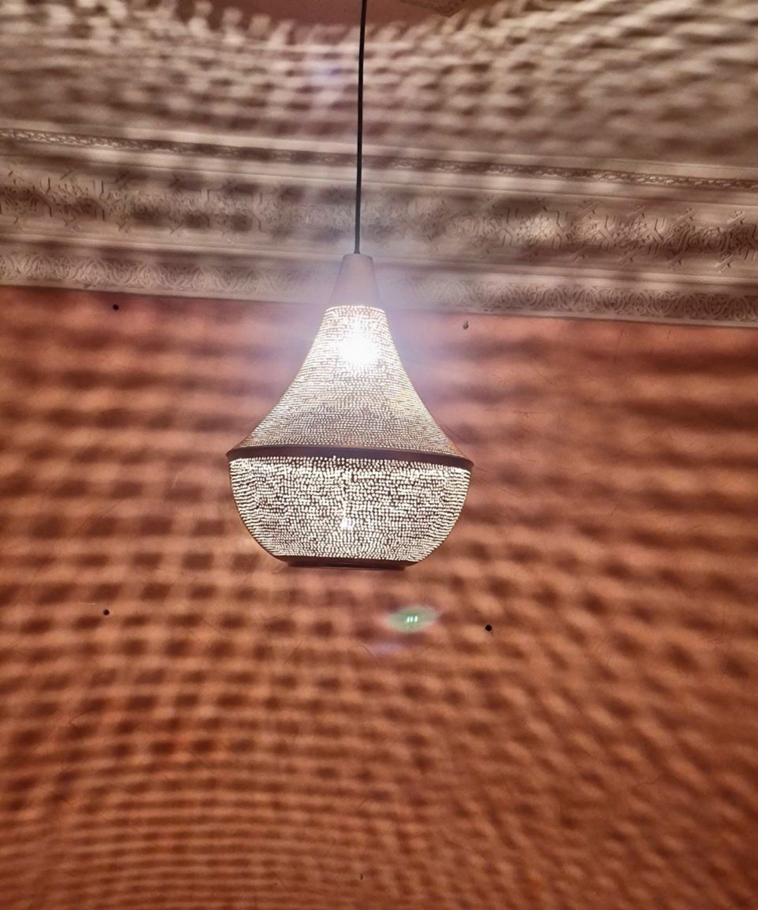 Brass Pendan Tlight Moroccan Ceiling Light Fixture Art Deco Lamp ...