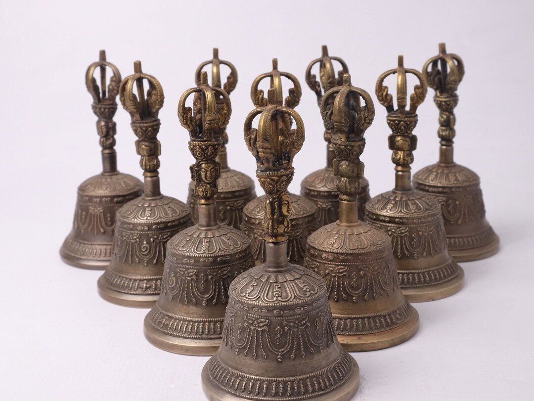 New Tibetan Buddhist Meditation Bell WHOLESALE 7 Inches PURE - 3PCS - 7 ...