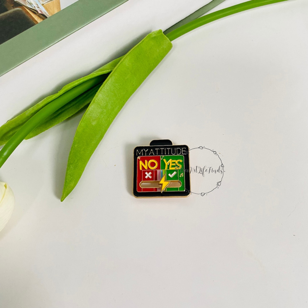 Black Enamel Pin Brooch, MY ATTITUDE Enamel Pin Badge, Mood Enamel Pin ...