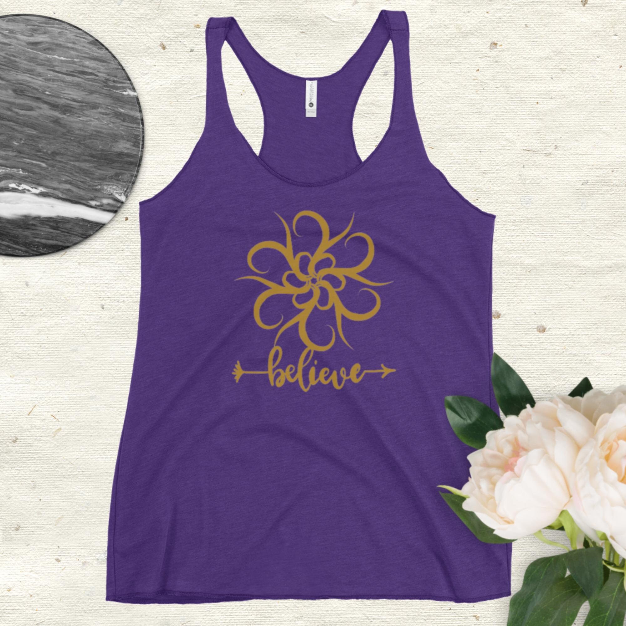 Believe, Positive Thinking, Zen, Quote, Women's Racerback Tank, Women's ...