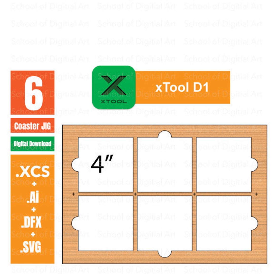4 Inch Slate Coaster Jig for Xtool D1, 6 Pieces, Coaster Jig for ...