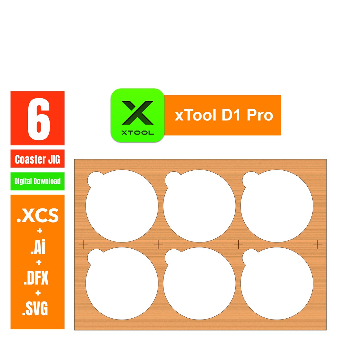 4 Inch Slate Coaster Jig for Xtool D1 PRO, 6 Coaster Jig for Alignment ...