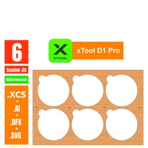 4 Inch Slate Coaster Jig for Xtool D1 PRO, 6 Coaster Jig for Alignment ...