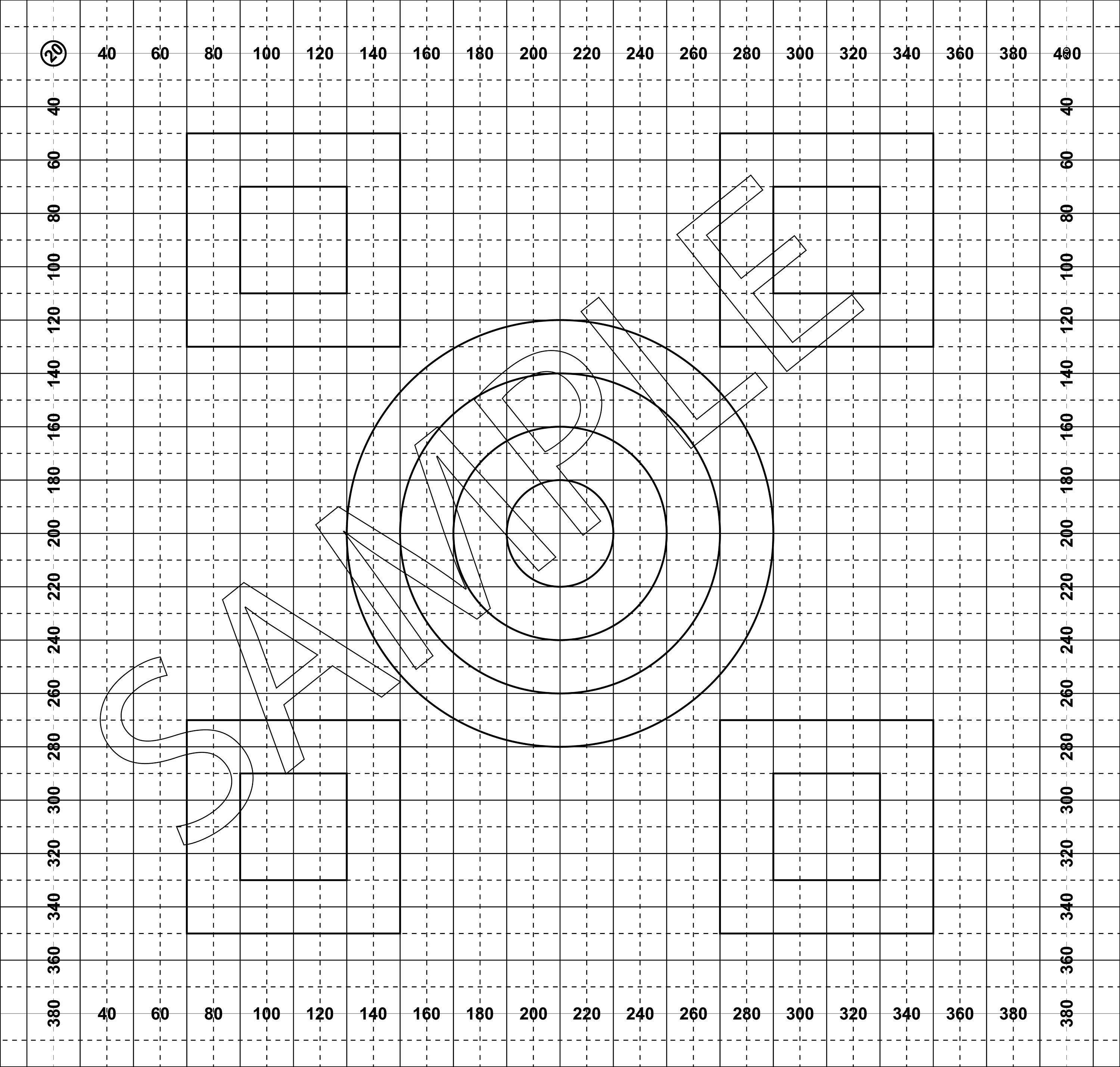 Basic Waste Grid 420x400 Mm for Laser Machines. Ready Lightburn File - Etsy