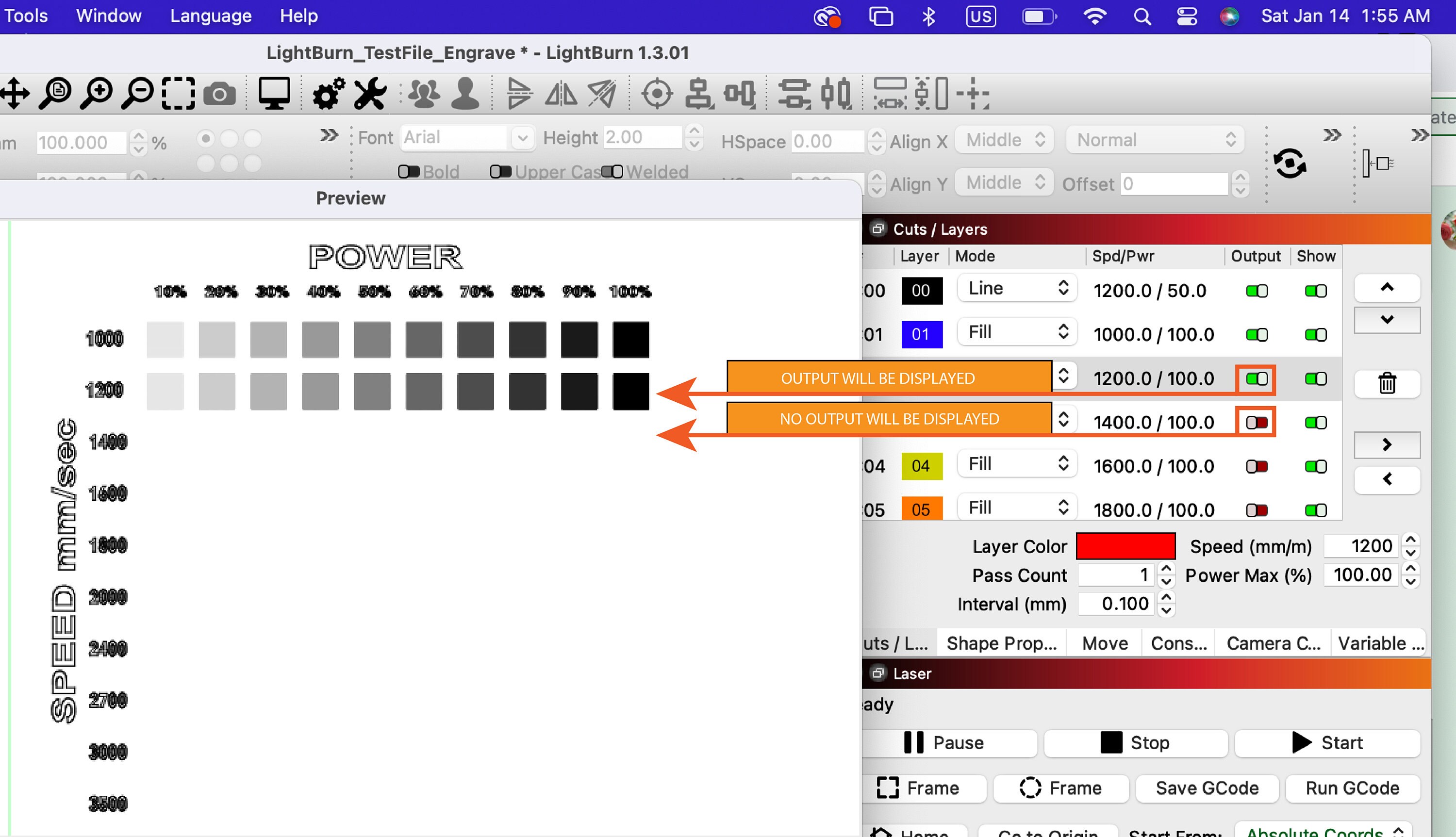 Basic Test Grid Bundle (cut and Engrave) for Lightburn File Lightburn ...