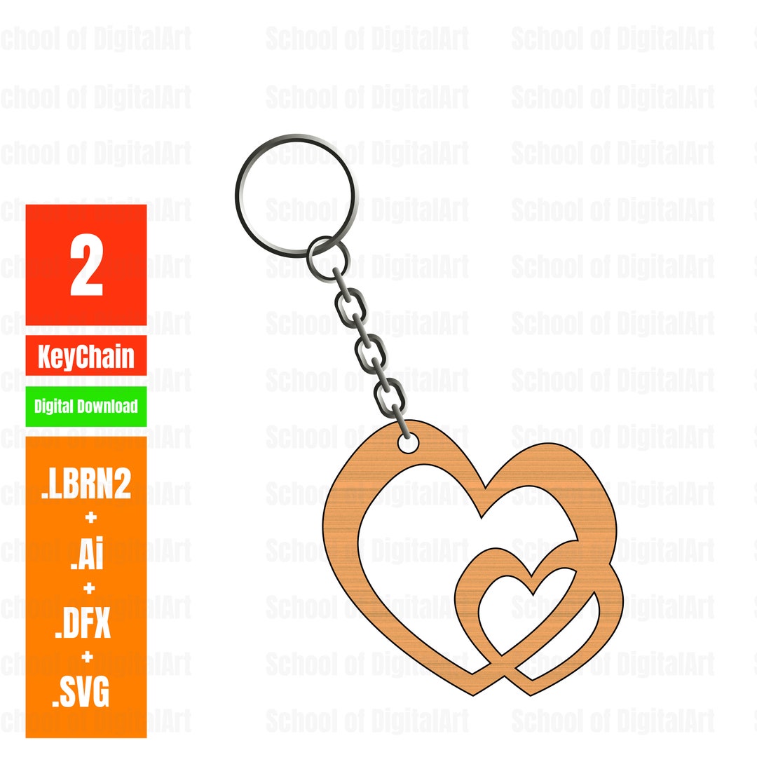 Keychain Design Laser Cut Files, Keychain Svg Bundle, Valentines Svg ...