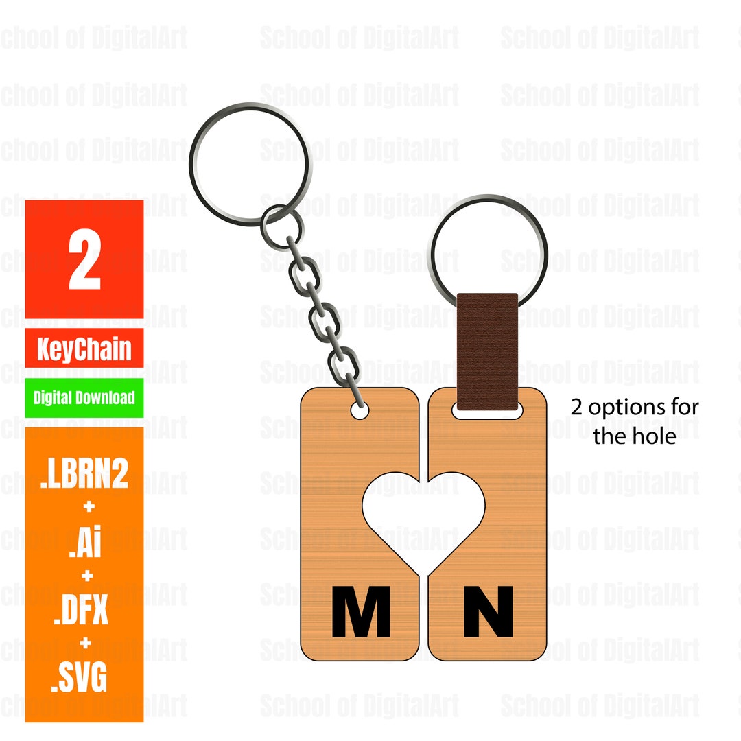 Keychain Design Laser Cut Files, Keychain Svg Bundle, Valentines Svg ...