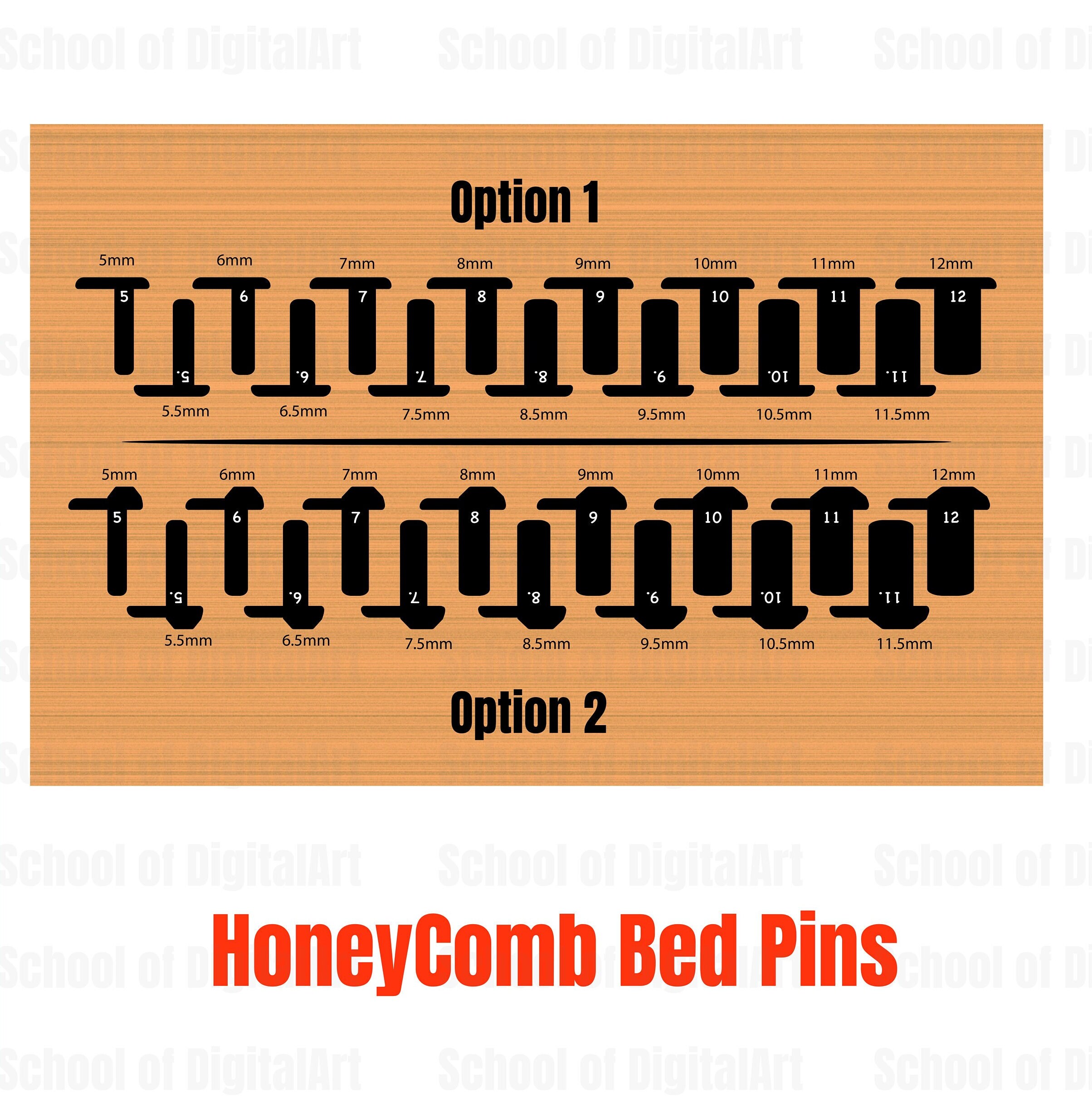Basic Honeycomb Bed Pin, Laser Hold Down Pins, Laser Cut Pins, Crumb ...