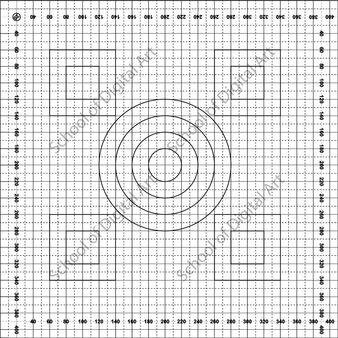 Basic Waste Grid 410x410 for Laser Machines. Lightburn Ready to Engrave ...