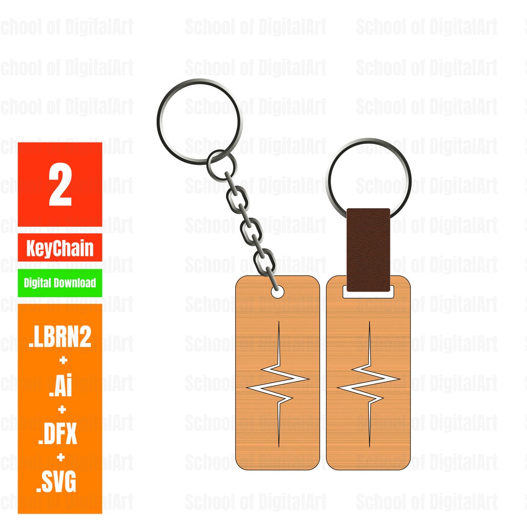 Keychain Design Laser Cut Files, Keychain Svg Bundle, Valentines Svg ...