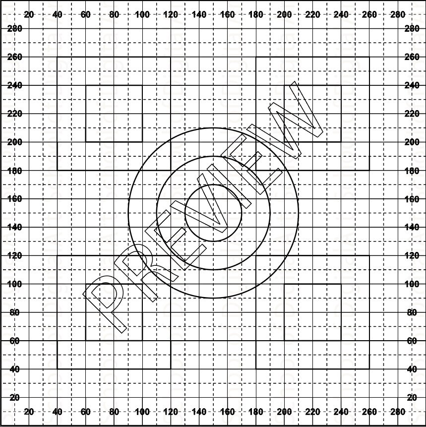 Basic Waste Grid 300x300 Mm Laser Machine. Ready Lightburn File. TTS-25 ...