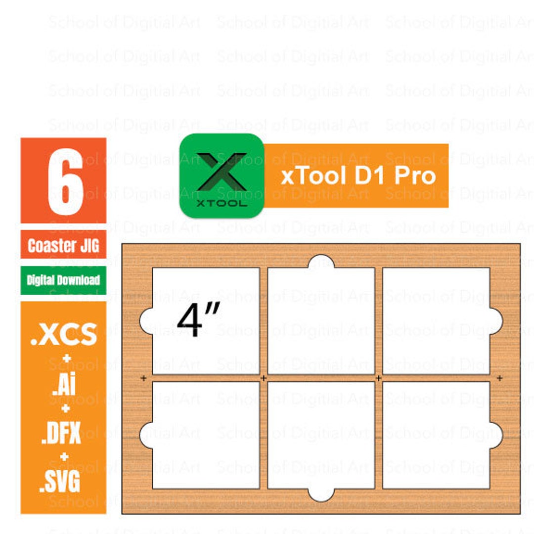 4 Inch Slate Coaster Jig for Xtool D1 Pro, 6 Pieces, Coaster Jig for ...
