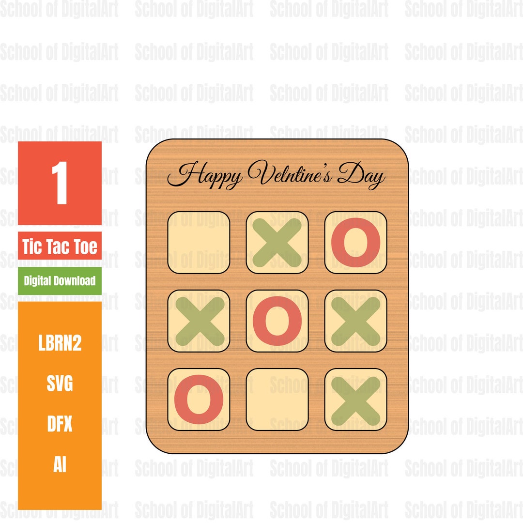 Tic Tac Toe SVG, Valentine Tic Tac Toe SVG, Valentine Game SVG ...
