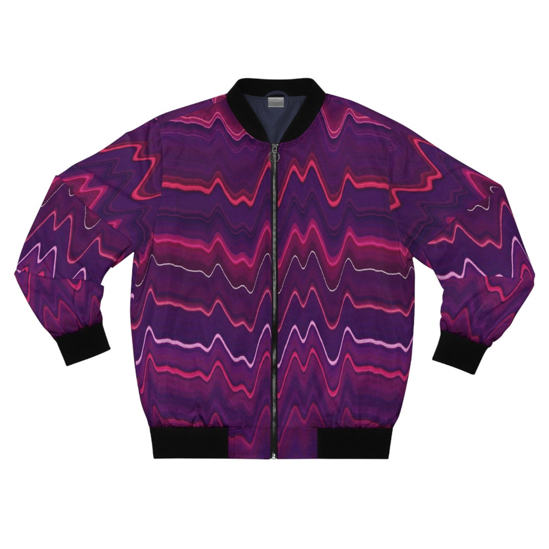 Violet Rhythms Mens Bomber Jacket - Etsy