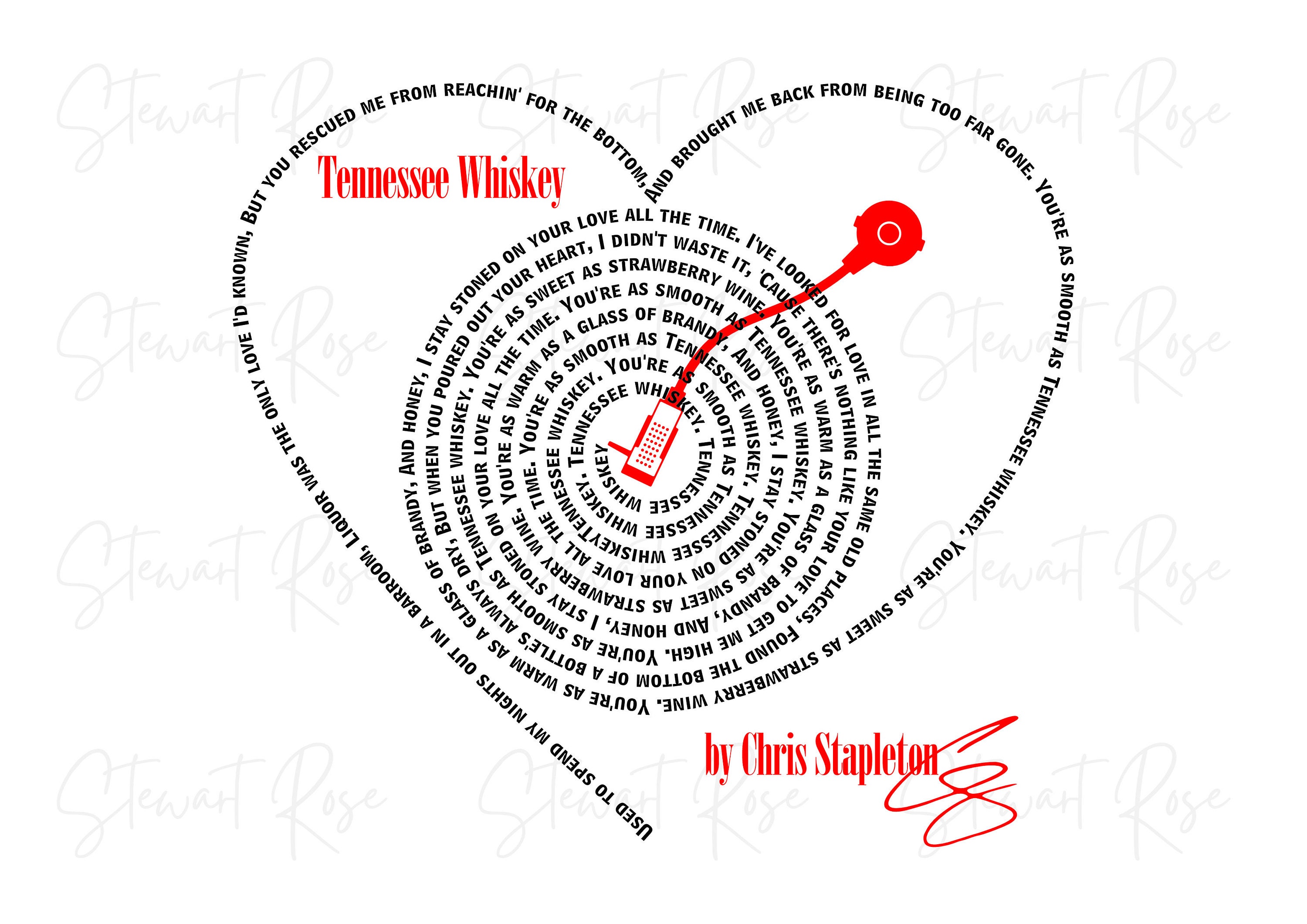 Tennessee Whiskey by Chris Stapleton Digital File - PNG, PDF, Ai, Jpeg ...