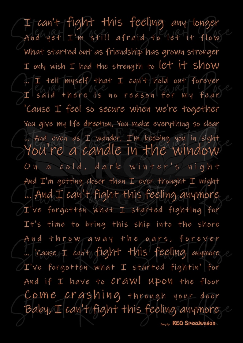 REO Speedwagon " Can't Fight This Feeling Anymore", Png, Jpg, Eps, Svg ...