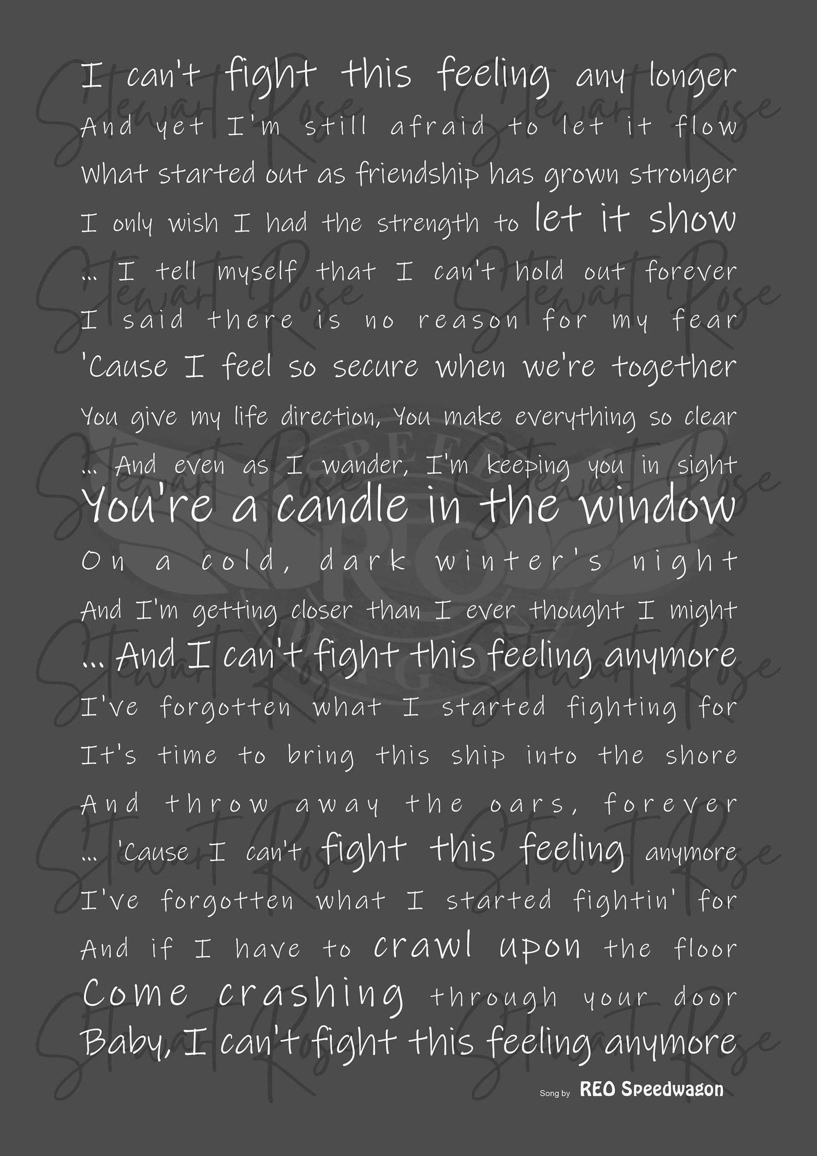 REO Speedwagon " Can't Fight This Feeling Anymore", Png, Jpg, Eps, Svg ...
