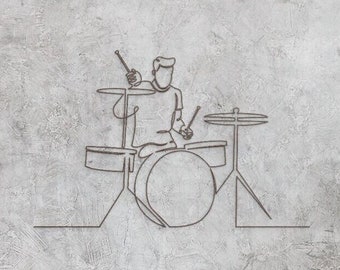 Drum Kit Line Art - Etsy