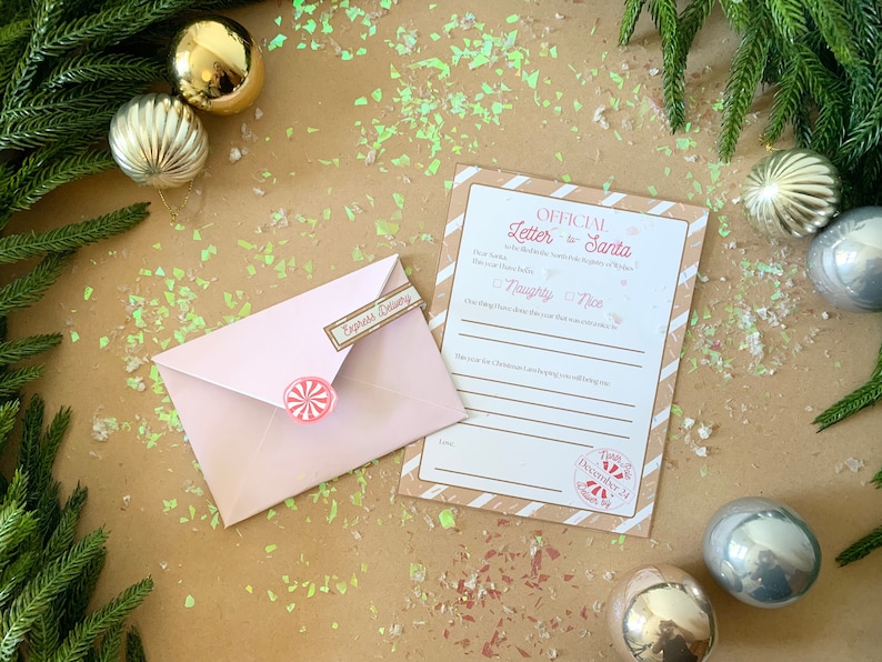 Gingerbread Themed Letter to Santa With Colorful Candy Printable - Etsy