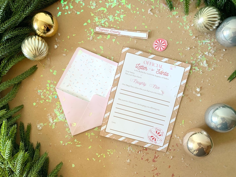 Gingerbread Themed Letter to Santa With Colorful Candy Printable - Etsy