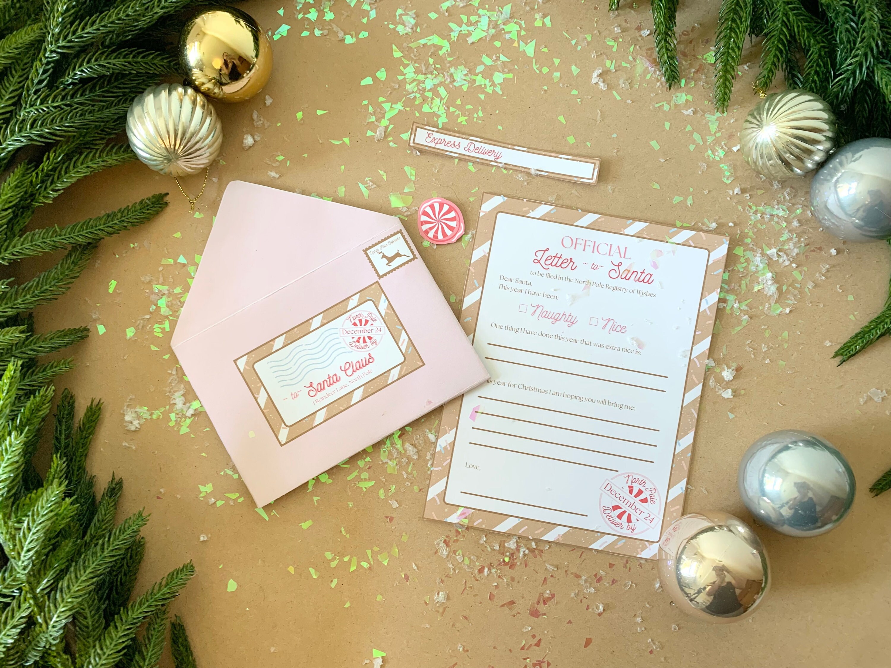 Gingerbread Themed Letter to Santa With Colorful Candy Printable - Etsy