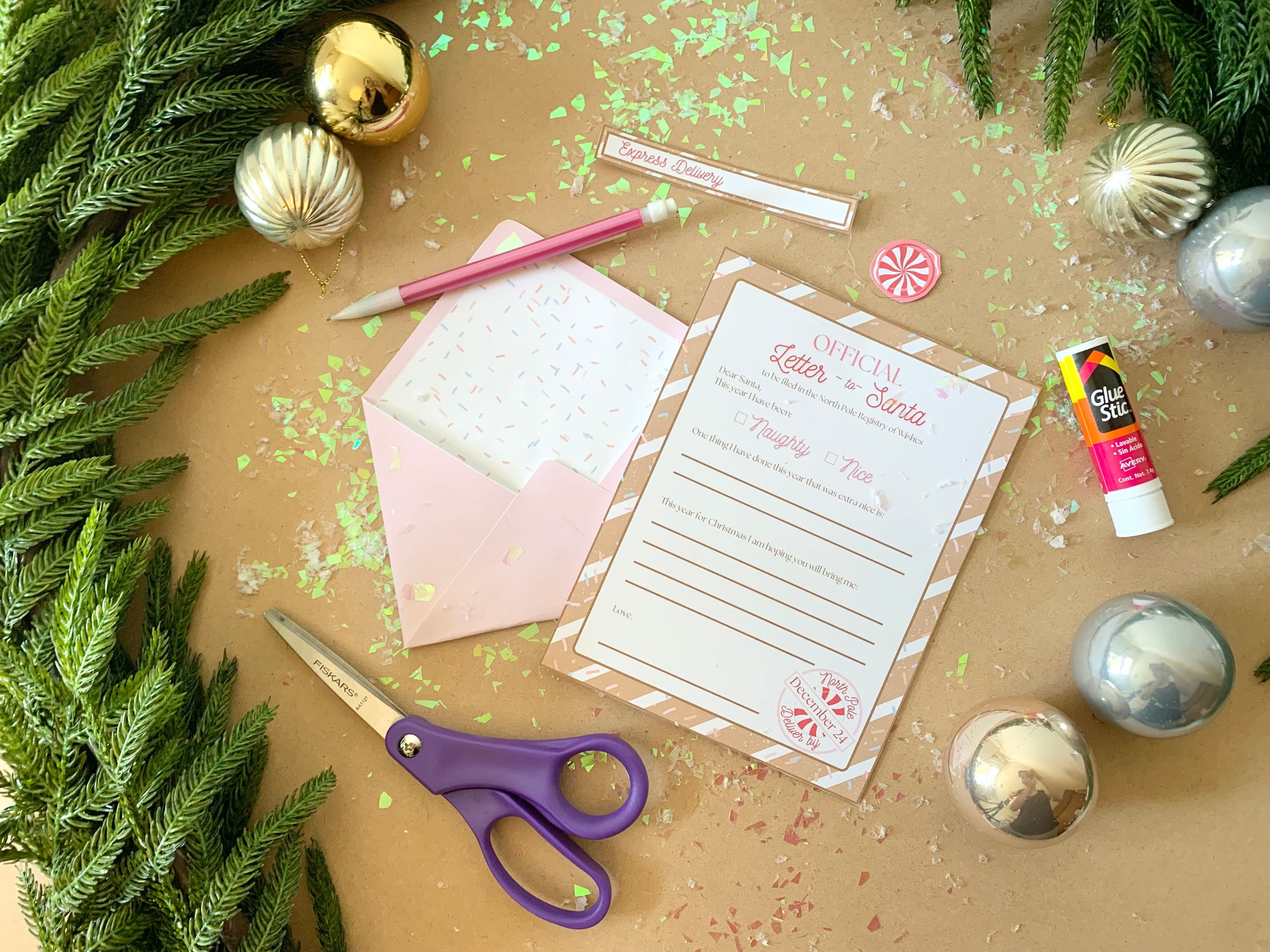 Gingerbread Themed Letter to Santa With Colorful Candy Printable - Etsy