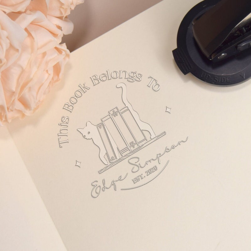 Ink Book Stamp Cat - Etsy