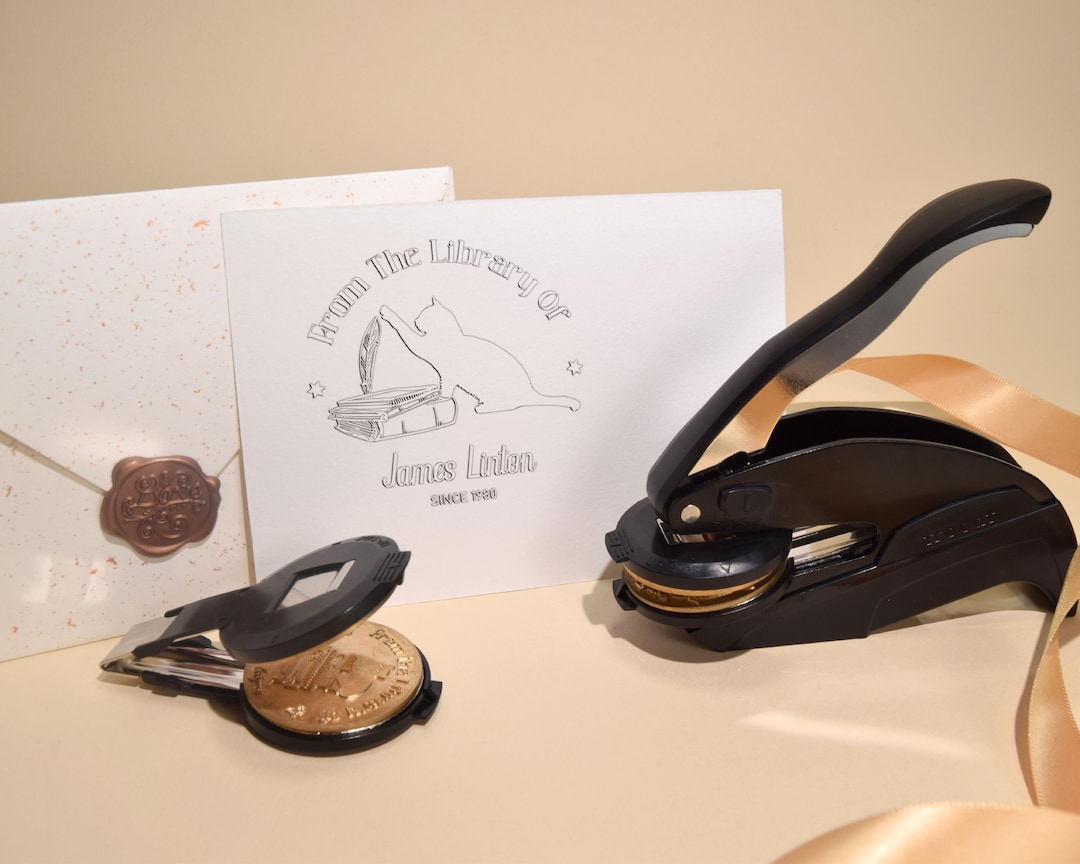 Personalized Ex Libris Book Embosser Book Lover Gifts Custom From the ...