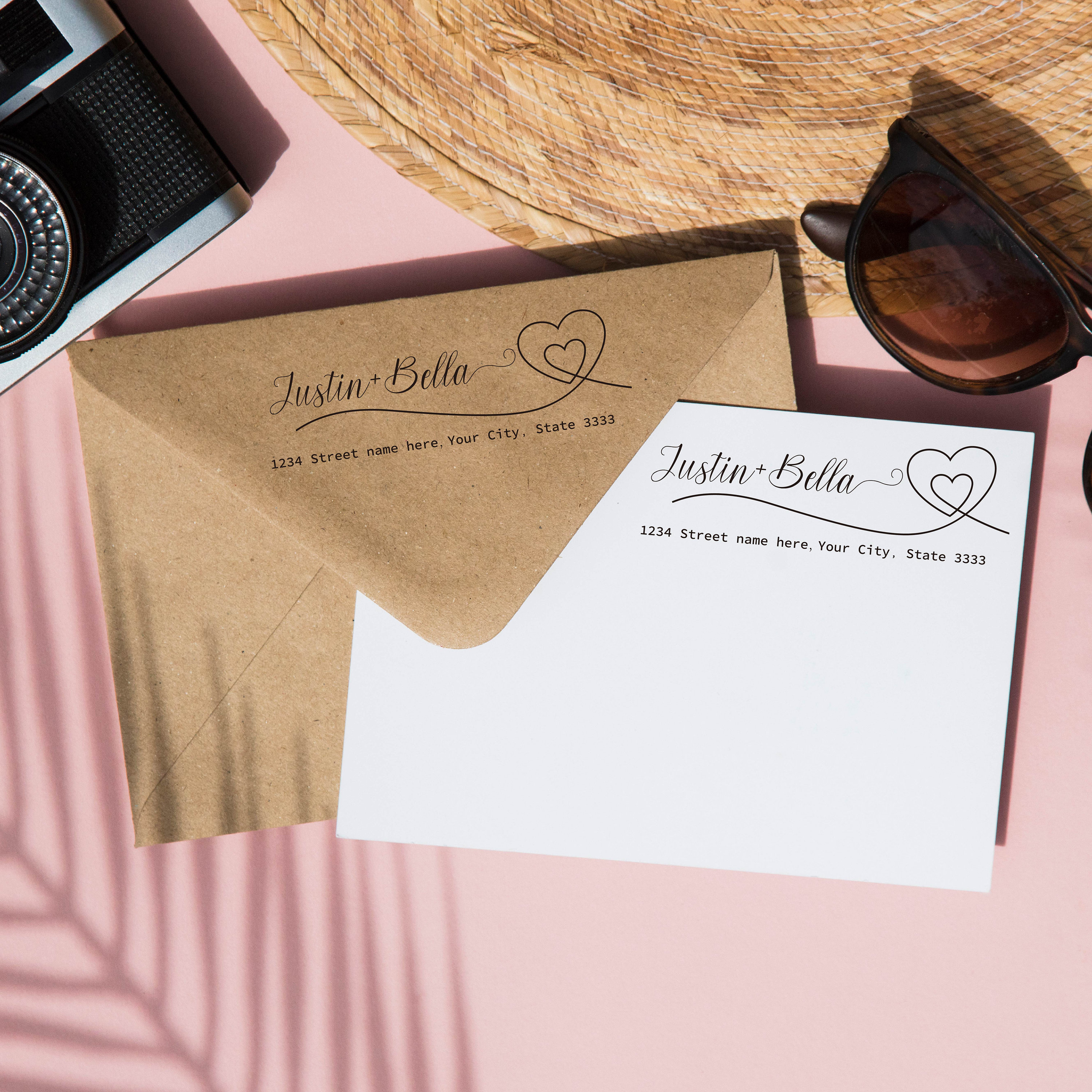 Return Address Stamp With Style Wedding Address Stamp - Etsy